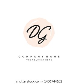 Initials Letter Dg Handwriting Logo Vector Stock Vector (Royalty Free ...