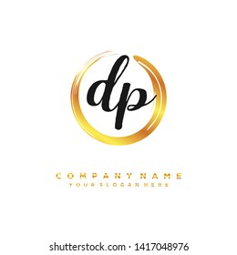 Initials Letter Dp Handwriting Logo Vector Stock Vector (Royalty Free ...
