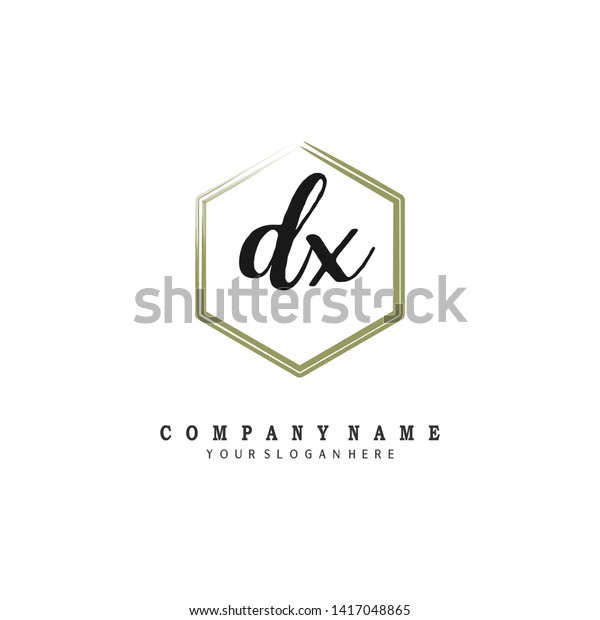 Initials Letter Dx Handwriting Logo Vector Stock Vector (Royalty Free ...