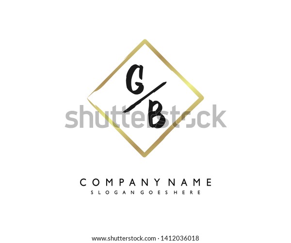 Initials Letter Gb Handwriting Logo Vector Stock Vector (Royalty Free ...