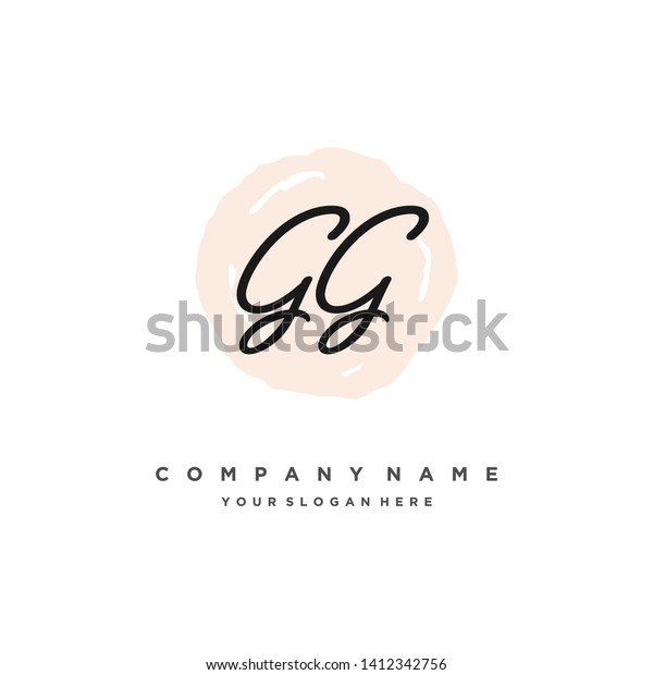 Initials Letter Gg Handwriting Logo Vector Stock Vector (Royalty Free ...