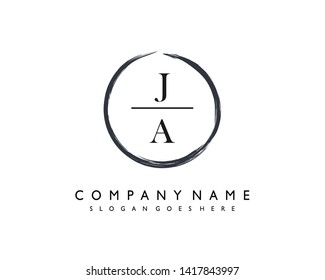 Initials Letter Ja Handwriting Logo Vector Stock Vector (Royalty Free ...