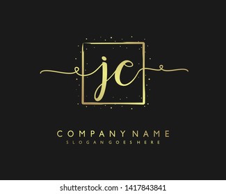 Initials Letter Jc Handwriting Logo Vector Stock Vector (Royalty Free ...