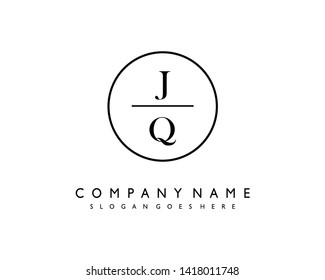 Initials Letter Jo Handwriting Logo Vector: wektor stockowy (bez ...