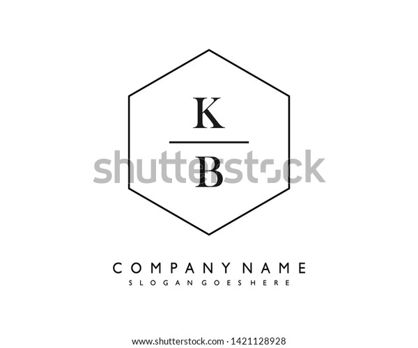 Initials Letter Kb Handwriting Logo Vector Stock Vector (Royalty Free ...