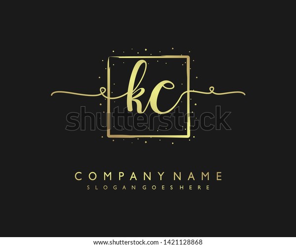 Initials Letter Kc Handwriting Logo Vector Stock Vector (Royalty Free ...
