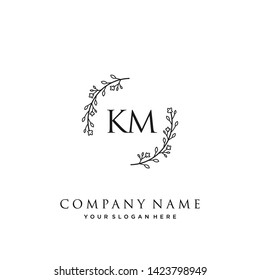 Initials Letter Km Handwriting Logo Vector 스톡 벡터(로열티 프리) 1423798949 ...