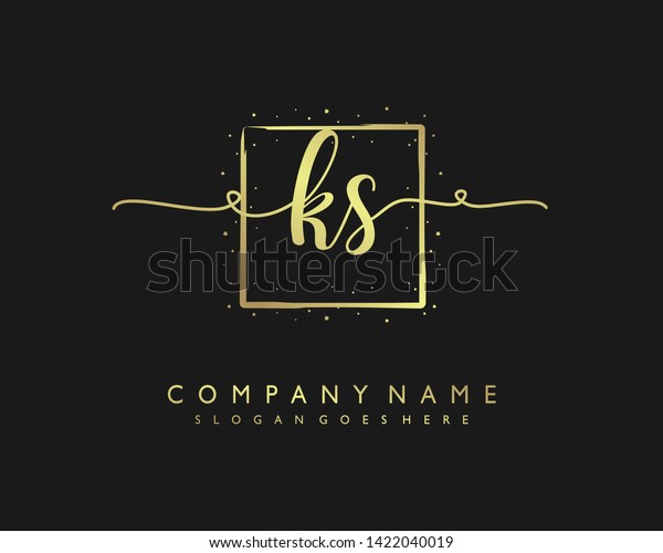 Initials Letter Ks Handwriting Logo Vector Stock Vector (Royalty Free ...