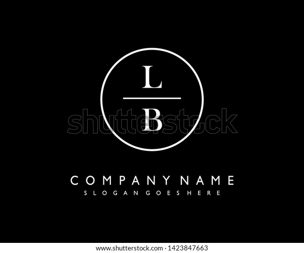 Initials Letter Lb Handwriting Logo Vector Stock Vector (Royalty Free ...
