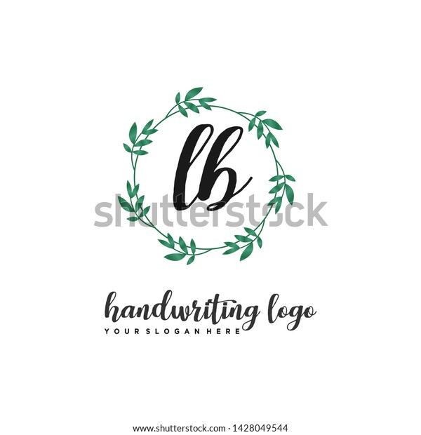 Initials Letter Lb Handwriting Logo Vector Stock Vector (Royalty Free ...
