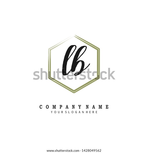 Initials Letter Lb Handwriting Logo Vector Stock Vector (Royalty Free ...