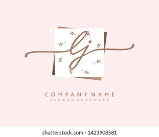 Initials Letter Lj Handwriting Logo Vector Stock Vector (Royalty Free ...
