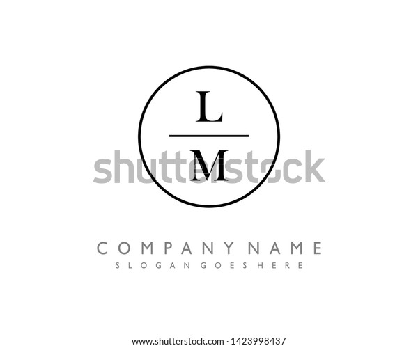 Initials Letter Lm Handwriting Logo Vector Stock Vector (Royalty Free ...