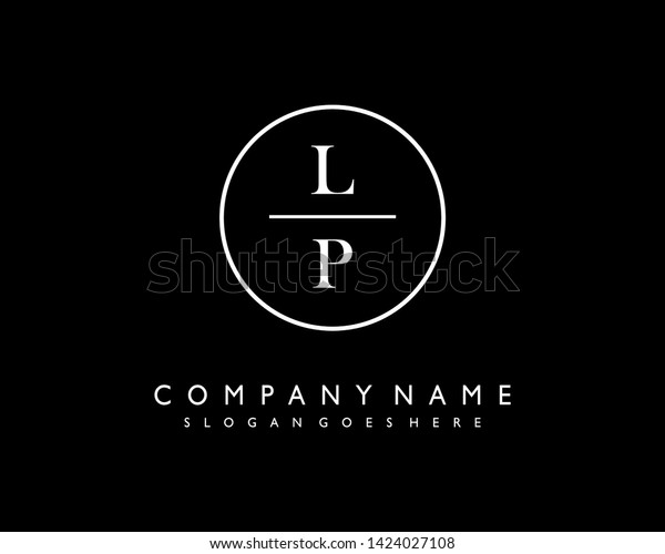 Initials Letter Lp Handwriting Logo Vector Stock Vector (Royalty Free ...
