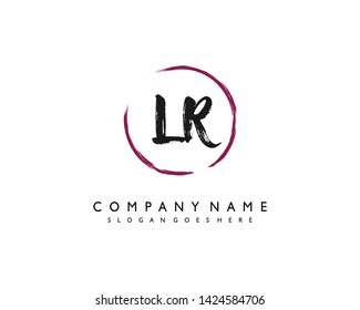 Initials Letter Lr Handwriting Logo Vector Stock Vector (Royalty Free ...