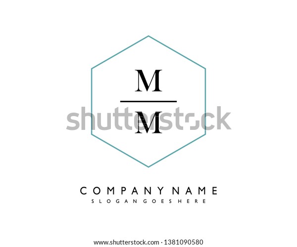 Initials Letter Mm Handwriting Logo Vector Stock Vector (Royalty Free ...