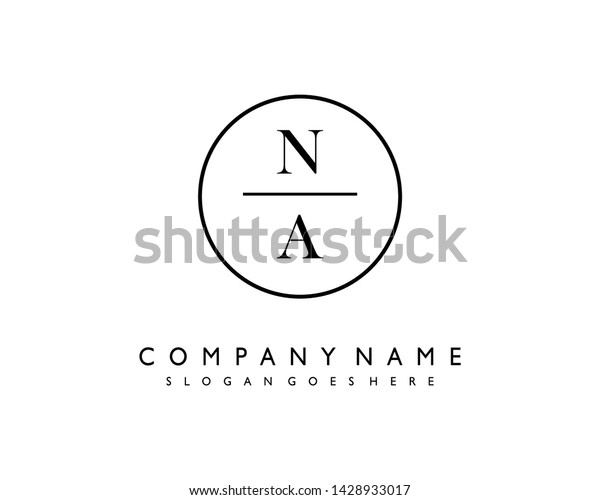 Initials Letter Na Handwriting Logo Vector Stock Vector (Royalty Free ...