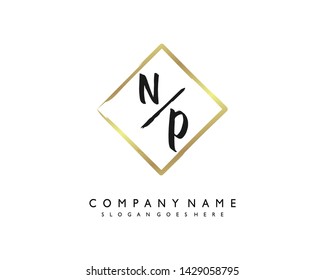 Initials Letter Np Handwriting Logo Vector 스톡 벡터(로열티 프리) 1429058795 ...
