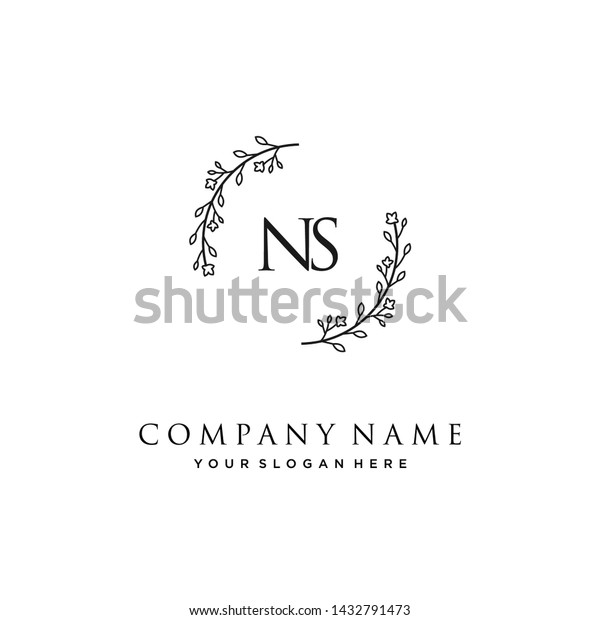 Initials Letter Ns Handwriting Logo Vector Stock Vector (Royalty Free ...