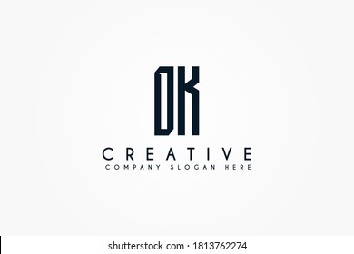 Initials Letter Ok Logo Design Vector Stock Vector (Royalty Free ...