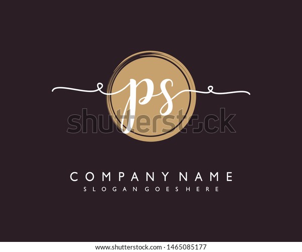 Initials Letter Ps Handwriting Logo Vector Stock Vector (Royalty Free ...
