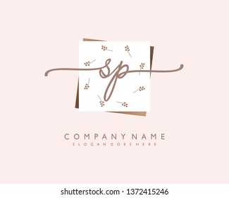 Initials Letter Sp Handwriting Logo Vector Stock Vector (Royalty Free ...