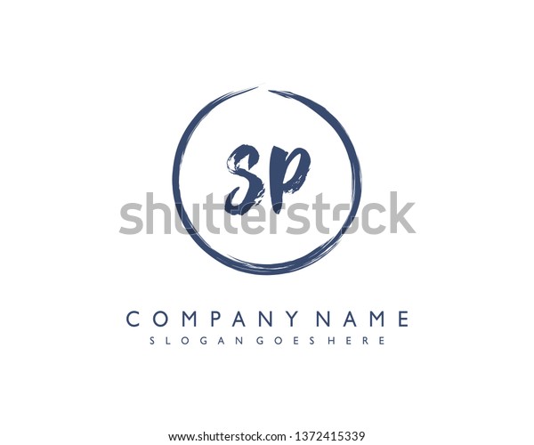 Initials Letter Sp Handwriting Logo Vector Stock Vector (Royalty Free ...