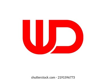 Initials Letter Wd Logo Design Brand Stock Vector (Royalty Free ...