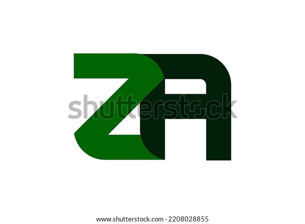 Initials Letter Za Logo Design Brand Stock Vector (Royalty Free ...