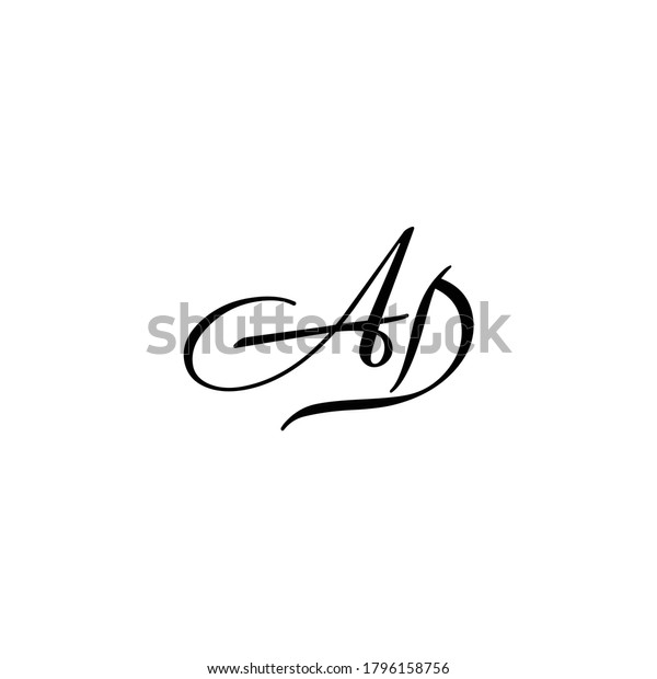 Initials Logo Ad Vector Letter Vintage Stock Vector (Royalty Free ...