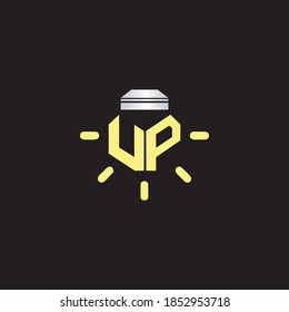 Initials Logo Looks Like Light Bulb Stock Vector (Royalty Free ...