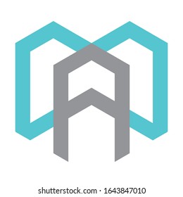 Initials Ma Building Construction Company Logo Stock Vector (Royalty ...