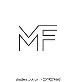 Initials Mf Line Art Style Logo Stock Vector (Royalty Free) 2049279668 ...