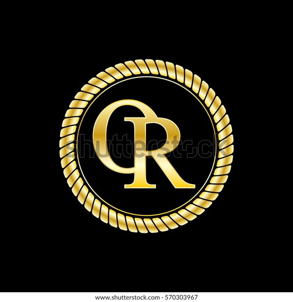 Initials O R Logo Luxurious Golden Stock Vector (Royalty Free ...