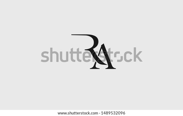 Initials Ra Ar R Letter Mark Stock Vector (Royalty Free) 1489532096