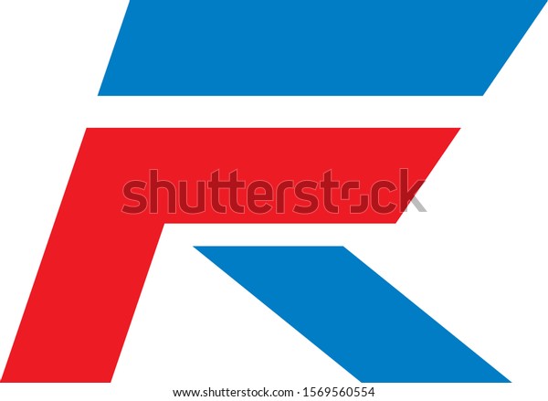 Initials Rf Transportation Business Logo Design Stock Vector (Royalty ...