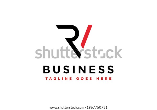 Initials Rv Letter Logo Design Vector Stock Vector (Royalty Free ...