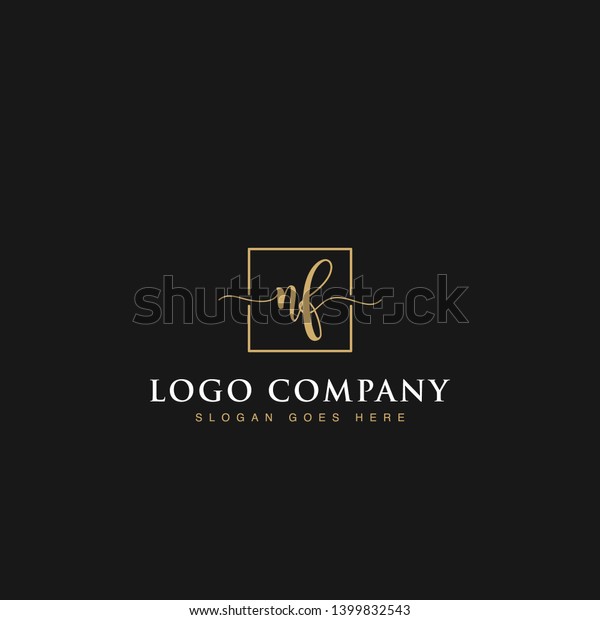 Initials Signature Letters Nf Linked Inside Stock Vector (Royalty Free ...