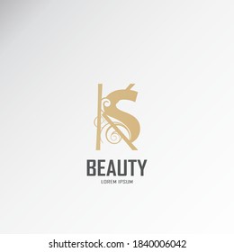 Peacock Line Art Elegant Gold Color Stock Vector (Royalty Free ...