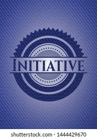 Initiative Emblem Jean Background Vector Illustration Stock Vector ...