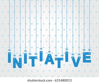 Initiative Hanging Letters Stock Vector (Royalty Free) 631480013 ...