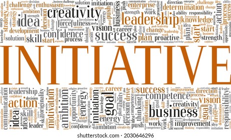 Initiative Vector Illustration Word Cloud Isolated Stock Vector ...
