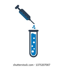 Injection Syringe Iconinjection Syringe Blood Test Stock Vector ...
