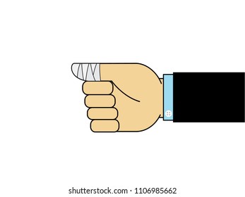 Injured Finger Vector Stock Vector (Royalty Free) 1106985653