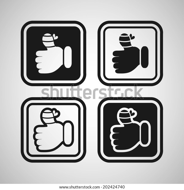 Injury Hand Finger Stock Vector (Royalty Free) 202424740 | Shutterstock