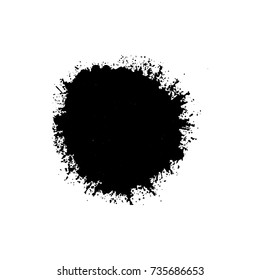 Ink Blob Drop Isolated On White Stock Vector (Royalty Free) 735686653 ...