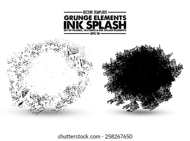Ink Blot Collection Set Design Template Stock Vector (Royalty Free ...