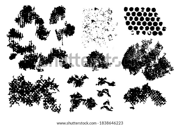 Ink Blot Stamp Texture Collection Set Stock Vector (Royalty Free ...
