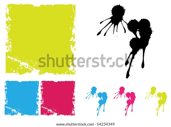 Ink Blots Designs Stock Vector (Royalty Free) 54234349 | Shutterstock