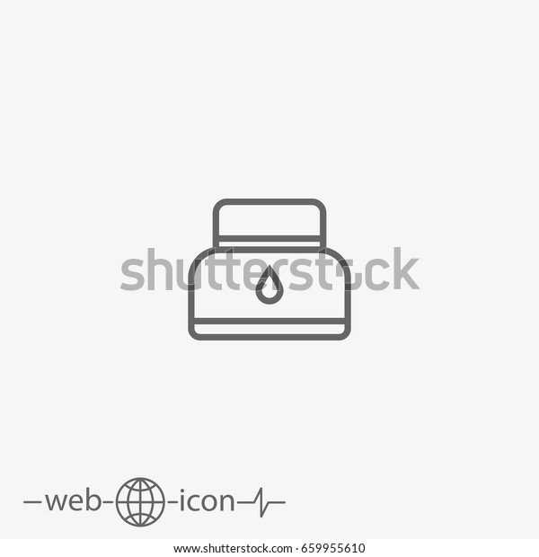 Ink Bottle Vector Icon Stock Vector (Royalty Free) 659955610 | Shutterstock